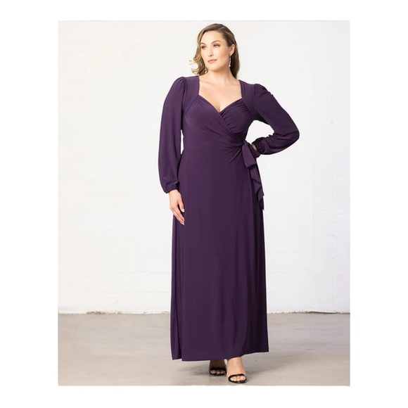 Kiyonna | Dresses | Kiyonna Modern Muse Wrap Gown In Imperial Plum Nwt ...